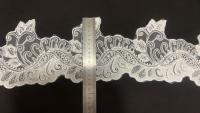 China French Wedding Flowers  Water-soluble Embroider Transparent Mesh Lace  100% Polyester for Wedding Dresses and Headdresses for sale