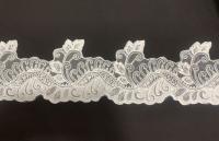 China French Wedding Flowers  Water-soluble Embroider Transparent Mesh Lace  100% Polyester for Wedding Dresses and Headdresses for sale