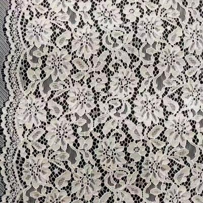 China Eco-Friendly  Floral Lace Fabric Luxury Fashion Jacquard Mesh Tulle Soft Skin-Friendly Sexy Vintage 150cm Width for sale