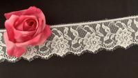 China 10cm White Flowers Embroidered Eyelash Lace Fabric Trim for Shoe Decorations Wedding Dress Accessories Manual Bag for sale