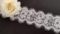 China 10.5CM Eco-Friendly Vintage Fancy French Lace Lingerie Floral Eyelash Chantilly Lace Trim Fabric Wholesale LT2649B for sale