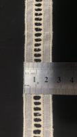 China 2.3cm 100% Cotton Openwork Lace Trim - Ribbed Pattern Fabric Border for sale