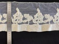 China Water Soluble Eco-Friendly Embroidery Mesh French Lace Trim for Wedding Skirt and Veil for sale