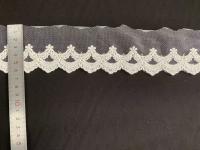 China Water Soluble Eco-Friendly Embroidery Mesh French Lace Trim for Wedding Skirt and Veil for sale
