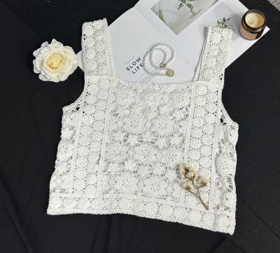 China Korean Fashion Summer Tank Top Sexy Hollow Out Crochet Knitted for Beach Plus Size Women's Tank Top for sale