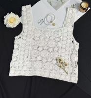 China Korean Fashion Summer Tank Top Sexy Hollow Out Crochet Knitted for Beach Plus Size Women's Tank Top for sale