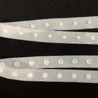 China Plastic Snap Button Tape Strap  Single / Double Line Breasted Snap Button Tape Roll Polyester /Cotton for Children's Garments for sale