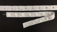 China Plastic Snap Button Tape Strap  Single / Double Line Breasted Snap Button Tape Roll Polyester /Cotton for Children's Garments for sale