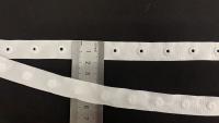 China Plastic Snap Button Tape Strap  Single / Double Line Breasted Snap Button Tape Roll Polyester /Cotton for Children's Garments for sale