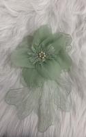 China 3D Three-Dimensional Flower with Bead Mesh and Organza for Wedding Dress Accessories Unique Badges for sale