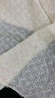 China 130cm Carving Hole Lace Fabric Cotton Embroider Fabric for Women's Dress for sale