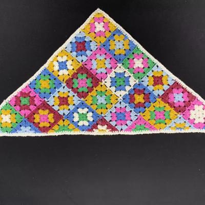 China High Quality Handmade Knitted Triangle Scarf Retro Sweet All-Match Knitted Headscarf Trendy for Women for sale