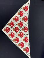 China High Quality Handmade Knitted Triangle Scarf Retro Sweet All-Match Knitted Headscarf Trendy for Women for sale