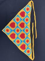 China High Quality Handmade Knitted Triangle Scarf Retro Sweet All-Match Knitted Headscarf Trendy for Women for sale