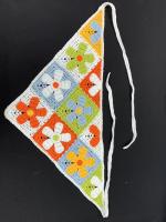China High Quality Handmade Knitted Triangle Scarf Retro Sweet All-Match Knitted Headscarf Trendy for Women for sale