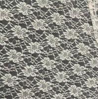 China Hot Sales Nylon +spandex Embroidery Lace Fabric  White Lace Fabric for Evening Dresses for sale
