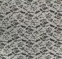 China Hot Sales Nylon +spandex Embroidery Lace Fabric  White Lace Fabric for Evening Dresses for sale