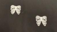 China Milk Silk Lace Bow Applique Embellishments - Soft Protein Fiber Decorative Bows for Fashion & Crafts for sale