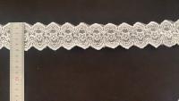 China Exquisite Embroidery Cotton Lace Trimming Mesh Lace Fabric and Embroidered Lace for Skirt Hem Home Decor Bags Eco-Friendly for sale