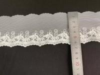 China 14cm Mesh Cotton Embroider  Lace  Trimming Water-soluble Embroidered Lace for Eco-Friendly  Wedding Veil for sale