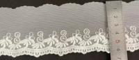 China 14cm Mesh Cotton Embroider  Lace  Trimming Water-soluble Embroidered Lace for Eco-Friendly  Wedding Veil for sale