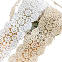 China Factory Wholesale Eco-Friendly 100% Cotton Sexy Vintage Geometric Embroidery Lace Edge Water Soluble French Lace Guipure Lace for sale