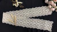 China Factory Wholesale Eco-Friendly 100% Cotton Sexy Vintage Geometric Embroidery Lace Edge Water Soluble French Lace Guipure Lace for sale