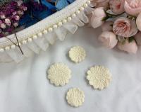 China 3.5cm Exquisite Embroidery Sunflower Cotton Patches Water-Soluble for Children's Clothing Accessories for sale