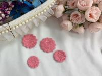 China 3.5cm Exquisite Embroidery Sunflower Cotton Patches Water-Soluble for Children's Clothing Accessories for sale