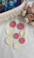 China 3.5cm Exquisite Embroidery Sunflower Cotton Patches Water-Soluble for Children's Clothing Accessories for sale