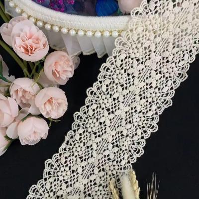 China 100% Cotton Water-Soluble Embroidery Lace Trim 10cm for Women's Suit Clothing for sale