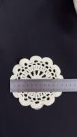 China Exquisite Design Round Handmade Knitted Coasters Cotton Lace Crochet Mat Lace for Bag Decoration/cup Mat for sale