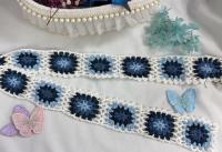 China Embroidery Crochet Lace Trim Handmade Square Crochet National Style Accessories Trim for Hat Decoration/bag Decoration/cup Mat for sale