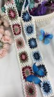 China Embroidery Crochet Lace Trim Handmade Square Crochet National Style Accessories Trim for Hat Decoration/bag Decoration/cup Mat for sale