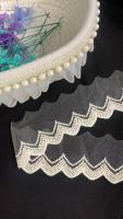 China Water Soluble Gold Embroidered Mesh Lace Tirm 6cm Mesh Embroidery for Home Textiles Beaded Dresses Other Lace Decorations for sale