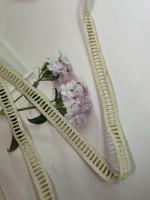 China 1.5CM Water-soluble Embroidered Cotton Staircase Ladder Lace Tirm for Gathering Sewing House Decoration for sale