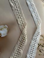 China Water-Soluble Cotton Lace Trim 4.5cm Width Embroidery for Home Clothing Decoration for sale