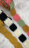 China Crocheted Lace Trim Embroidery  Lace Trimming Polyester Multicolor Embroidery Lace Trim for Clothing Accessories for sale