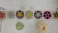China Hand Hook Flower Embroidered Lace Trim Water-Soluble Cotton Fabric for Clothing Accessories for sale
