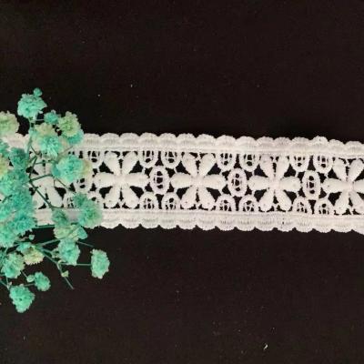 China Polyester Water Soluble Lace Clothing Sewing Accessories Hollowed-out Embroidery Multi-color Lolita Lace Trim for Dresses for sale