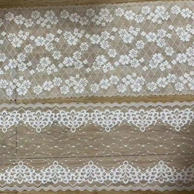 China Spring and Summer New Wholesale 19-23cm French Floral Polyester Lace Trim, Suitable for Skirts, Wedding Dresses for sale