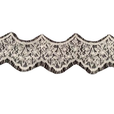 China New Wholesale Clothing Accessories 7.5cm Brocade Cotton French Elegant Lace for sale