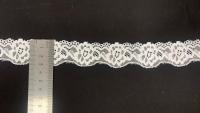 China Wholesale Elastic  Nylon Spandex Flower Wedding Lace Decoration 3cm 4cm White Elastic for Lingerie for Bridal Wholesaling for sale