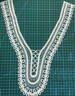China Factory Custom Clothing with Decorative Cut Lace Neck Collar Embroidery Quick Production Available for sale