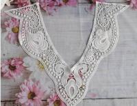 China Factory Custom Clothing with Decorative Cut Lace Neck Collar Embroidery Quick Production Available for sale