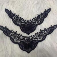 China New Style Water Soluble Polyester Embroidery Customizable Width Neck Lace Trim for Ladies' Dress Pajamas for sale