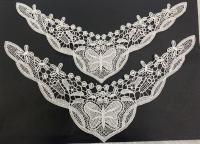 China New Style Water Soluble Polyester Embroidery Customizable Width Neck Lace Trim for Ladies' Dress Pajamas for sale