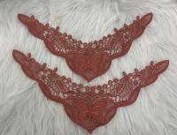 China New Style Water Soluble Polyester Embroidery Customizable Width Neck Lace Trim for Ladies' Dress Pajamas for sale