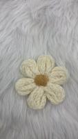 China Handmade 3D Knit Flower Puff Patches for Ladies DIY Embroidery Crochet Cotton Thread for Cardigan Sweaters and Hats for sale