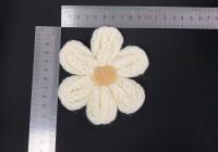 China Handmade 3D Knit Flower Puff Patches for Ladies DIY Embroidery Crochet Cotton Thread for Cardigan Sweaters and Hats for sale